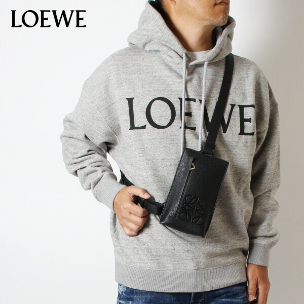 【楽天市場】【父の日セール】ロエベ LOEWEメンズ BRAND VERTICAL POCKET ワンショルダーバッグ【BLACK ...