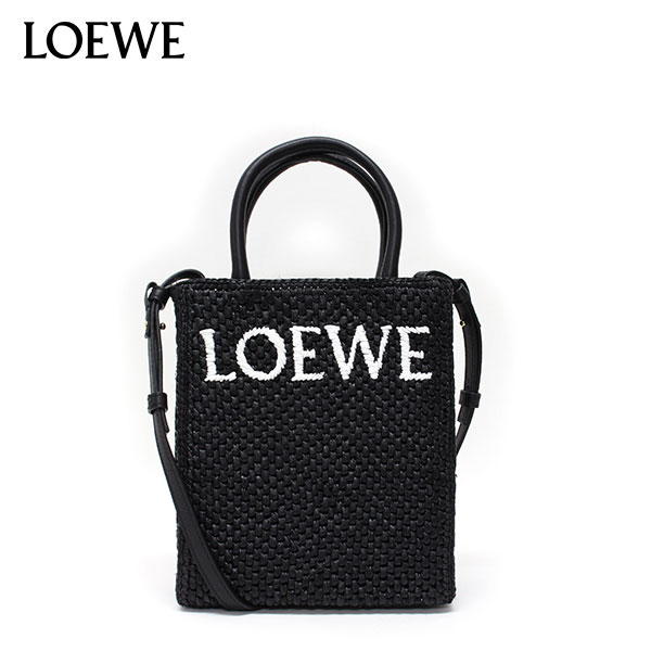 【楽天市場】ロエベ LOEWE A5 TOTE BAG スタンダード A5 ラフィアトートバッグ【1102 BLACK / WHITE ...