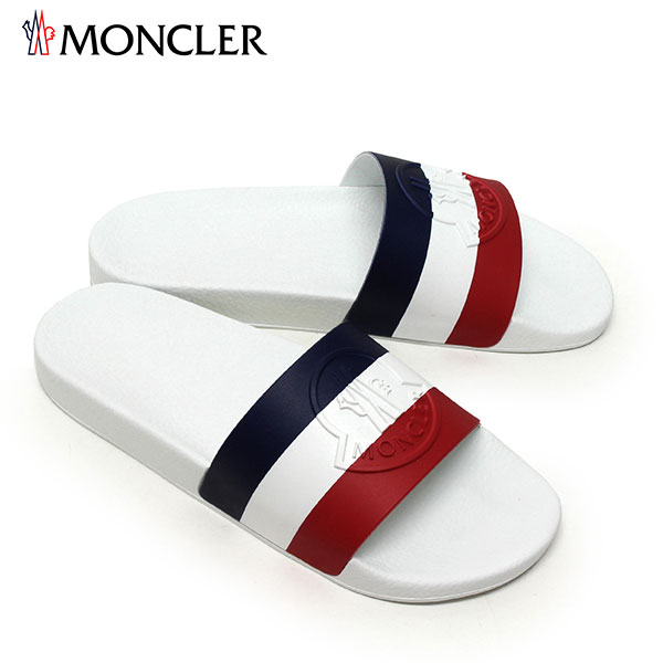 【楽天市場】モンクレール MONCLER メンズ BASILE トリコロール シャワーサンダル【ホワイト】4C00040 01A49 002 ...