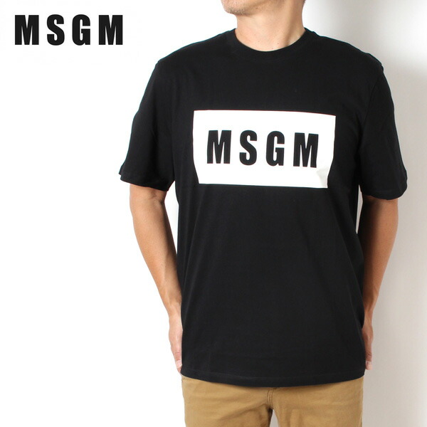 【楽天市場】【決算売りつくしセール】エムエスジーエム MSGM ボックスロゴ Tシャツ【ブラック】2000MM520 200002 99/【2023SS】m-tops：drawers（ドロワーズ）