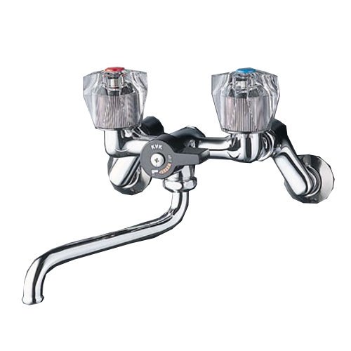 【楽天市場】KVK 一時止水付2ハンドル混合栓 KM103N2：お洗濯と住宅設備のドリームケープ