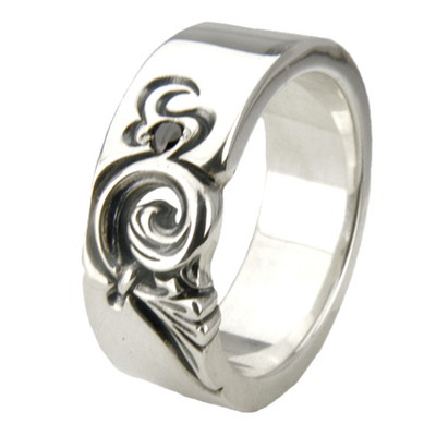 【楽天市場】メーカー取り寄せ品/ms-mc-375-blcz シルバーリング(ブラックキュービックジルコニア)/M's Collection ...