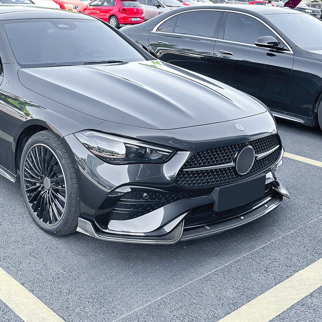 【楽天市場】メルセデス ベンツ C236 A236 CLE200 CLE53 クーペ カブリオレ カーボンルック フロントバンパー リップ ...