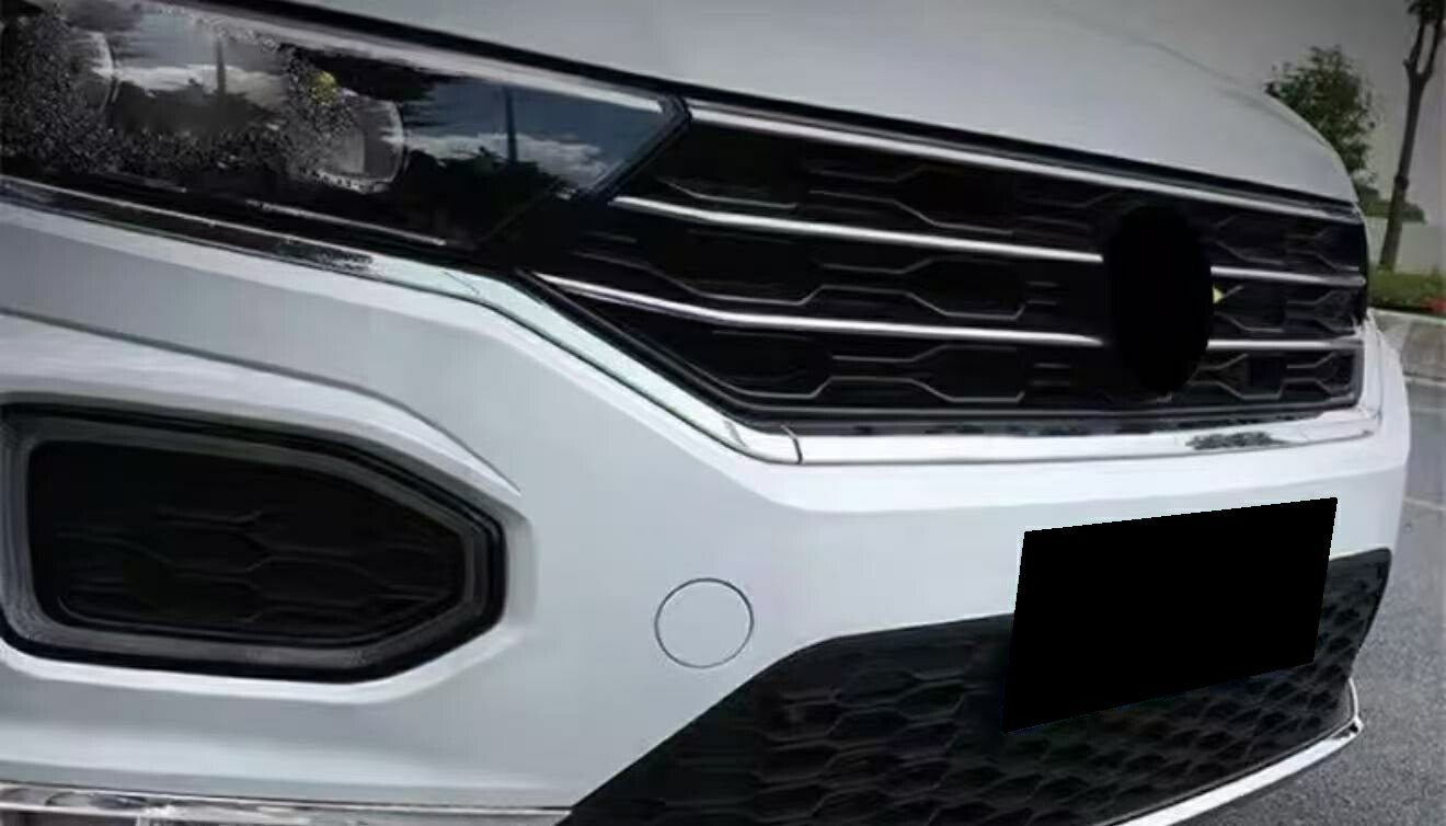 【楽天市場】フォルクスワーゲン VW T-ROC TDI スタイル スポーツ Rデザイン ブラックスタイル グリルモール メッキ フロント ...