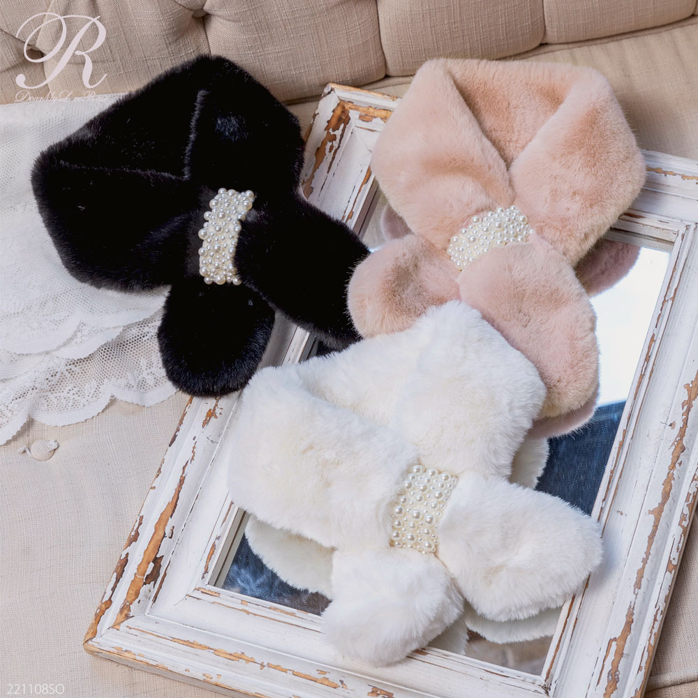 【楽天市場】ふわふわファーティペット レディース 服飾小物 アクセサリ− 雑貨 スカーフ ストール マフラー ネックウォーマー Rose ...