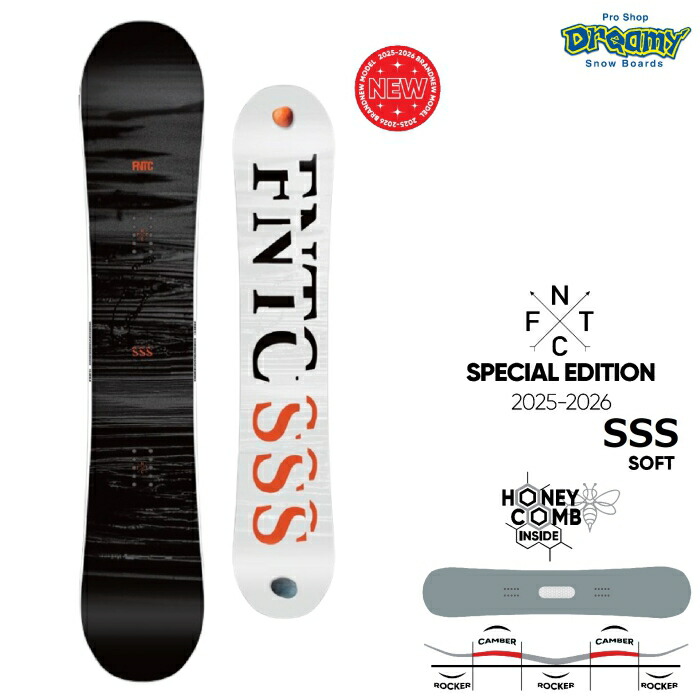 【楽天市場】25-26 FNTC エフエヌティーシー SSS Vダブルキャンバーモデル ハニカム グラトリ ソフトフレックス シンタードソール ...