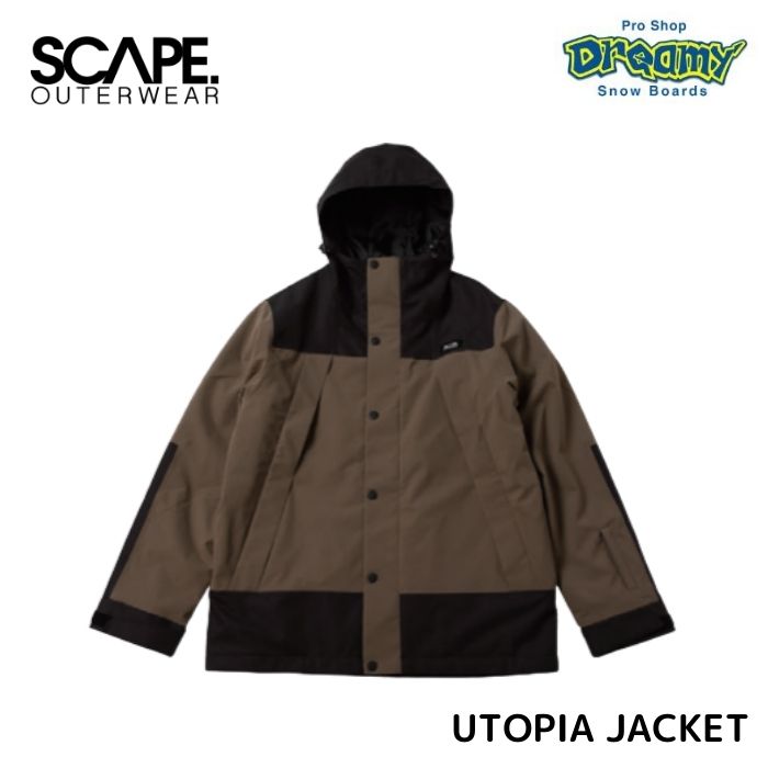 【楽天市場】24-25 SCAPE エスケープ UTOPIA JACKET 711-243-02 MOCHA/BLACK スノージャケット ウェア 耐水圧10000mm 2LAYER 正規品 ...
