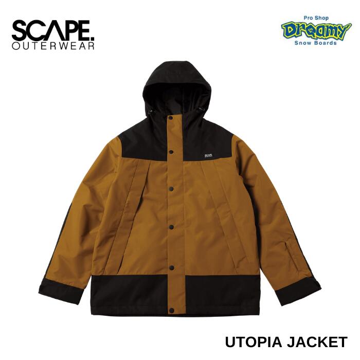 【楽天市場】24-25 SCAPE エスケープ UTOPIA JACKET ユートピアジャケット 71124302 COYOTE/BLACK スノージャケット ウェア 耐水圧10000mm ...