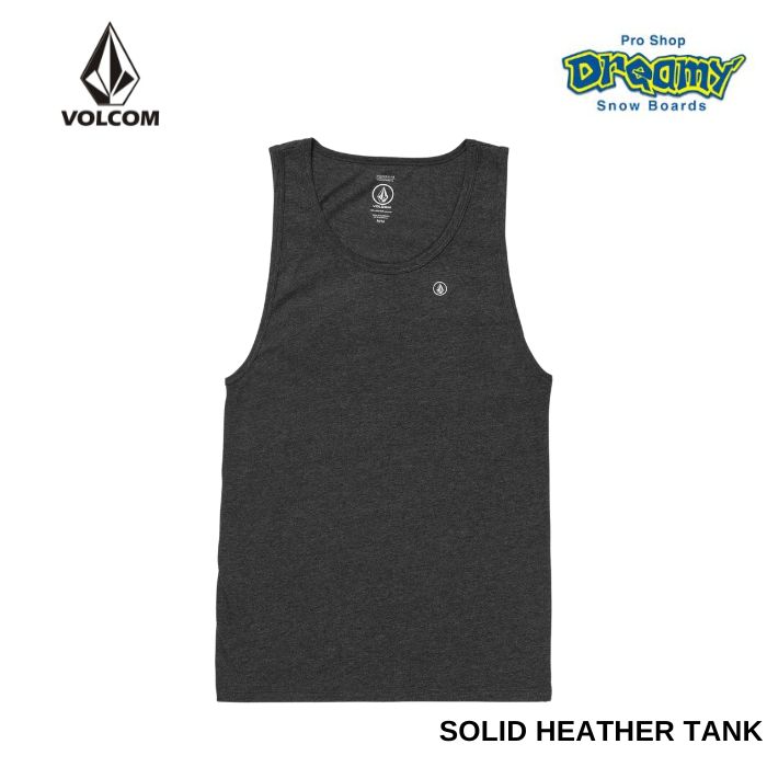 【楽天市場】VOLCOM ボルコム SOLID HEATHER TANK A4512302 DARK BLACK HEATHER ロゴ モダンフィット 2024 SUMMER モデル 正規品 ...