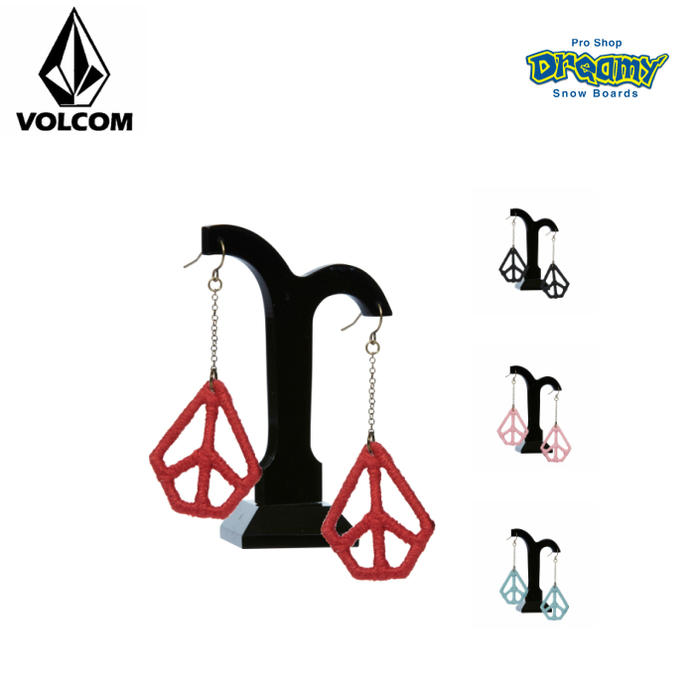 【楽天市場】VOLCOM ボルコム PEACE STONE EARRING E67318JA RED BLK FDP LBL ピアス ストーン ...