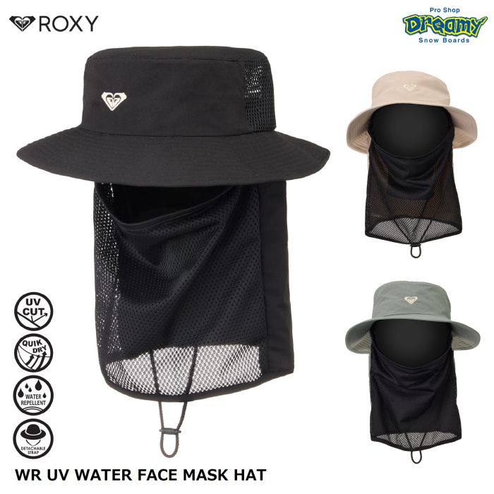 【楽天市場】ROXY WR UV WATER FACE MASK HAT RSA251713 サーフハット 撥水 速乾 UV CUT ...