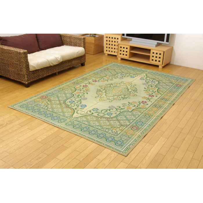 【楽天市場】【沖縄・離島配送不可】【代引不可】い草 花ござ ござ ラグ カーペット マット 純国産 長方形 約191×286cm 本間3畳 アシック エレガンス調 夏用 春夏用 日本製 ...