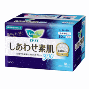 【楽天市場】花王 ロリエ しあわせ素肌 ふんわりタイプ 多い夜用 羽つき 300 10コ入【医薬部外品】：ドラッグキリン楽天市場店