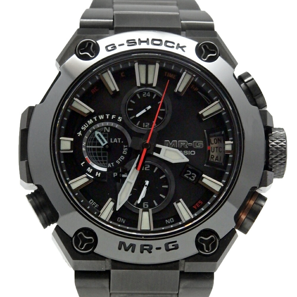 【楽天市場】カシオ MR-G 黒備え GPS MRG-G2000CB-1AJR Ti ソーラー 電波時計 クォーツ メンズ 黒文字盤【中古 ...