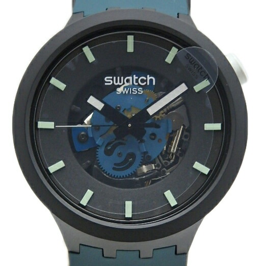 【楽天市場】SWATCH スウォッチ BIG BOLD NIGHT TRIP SB03B107 メンズ クォーツ 黒文字盤 【中古】【DS ...