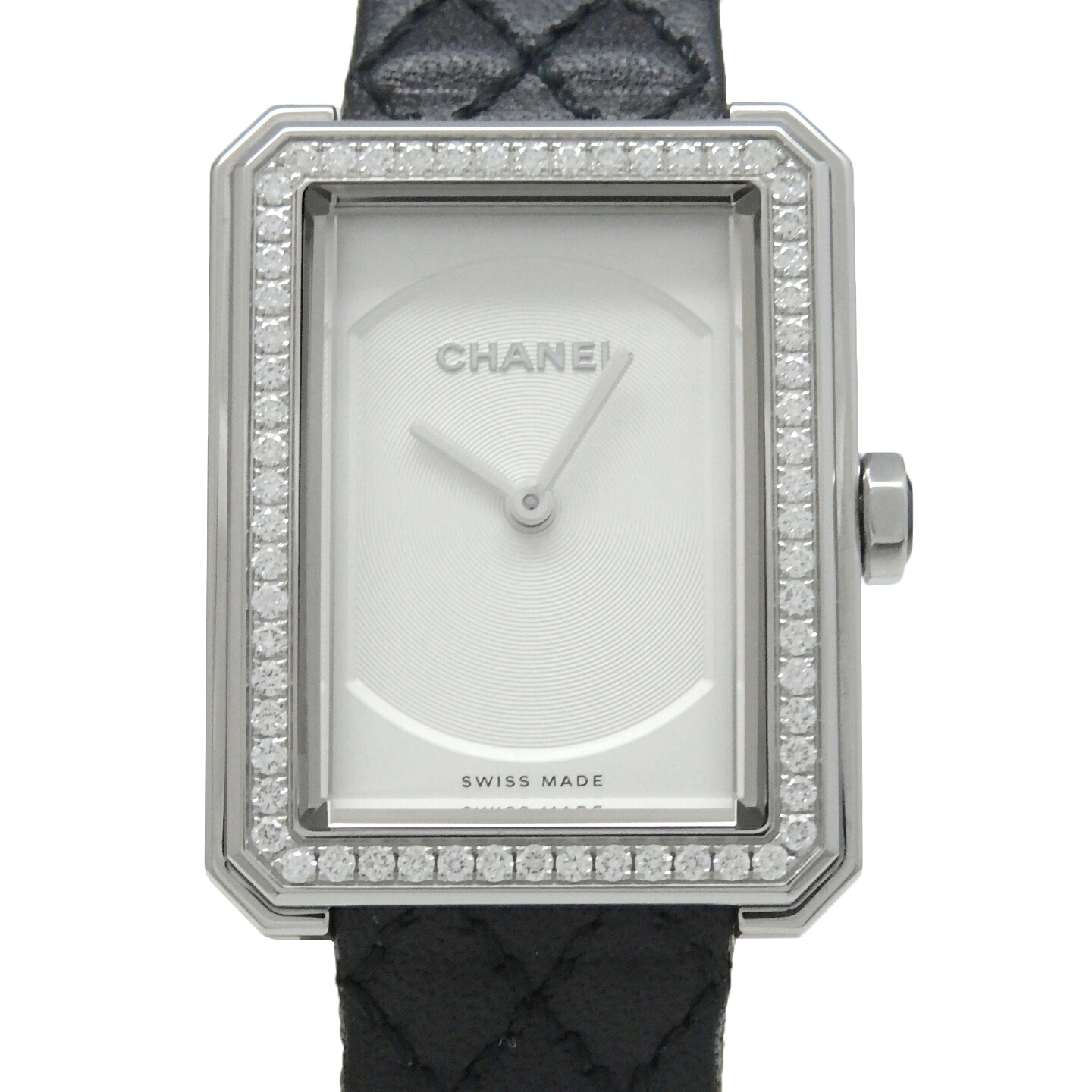 【楽天市場】CHANEL シャネル ボーイフレンド スモール ダイヤベゼル H6955 レディース クォーツ シルバー文字盤 【中古】【DS ...