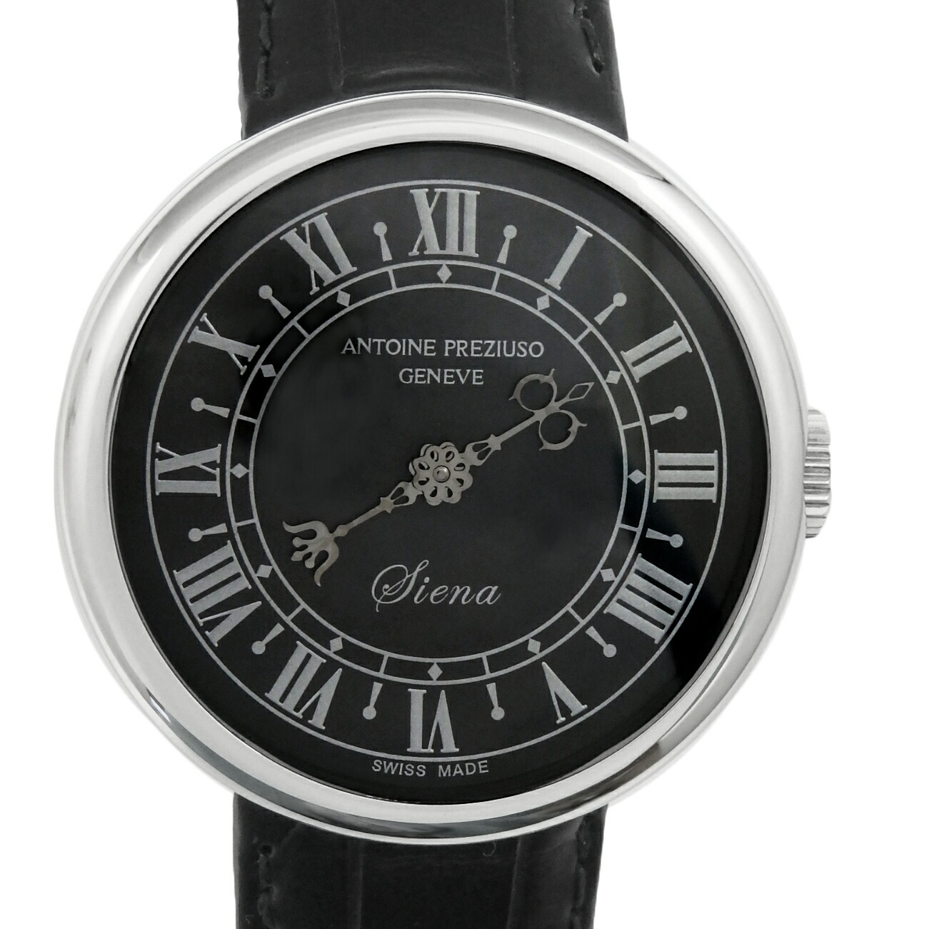 【楽天市場】ANTOINE PREZIUSO アントワーヌ プレジウソ シエナ AT-L2.01 1本針モデル メンズ オートマ ブラック ...