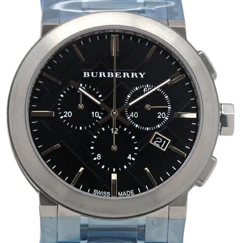 【楽天市場】BURBERRY バーバリー ザ シティ Ref.BU9351 クロノグラフ メンズ クォーツ 黒文字盤 【中古】【DS ...