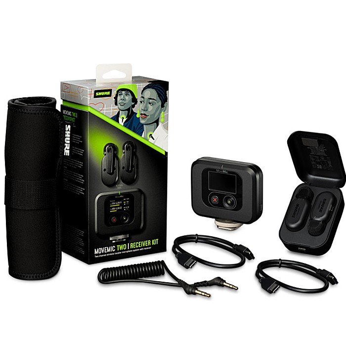 【楽天市場】Shure MV-TWO-KIT-J-Z6 Move Mic Two Kit シュア クリップオン ワイヤレスマイクロホン 2本 ...
