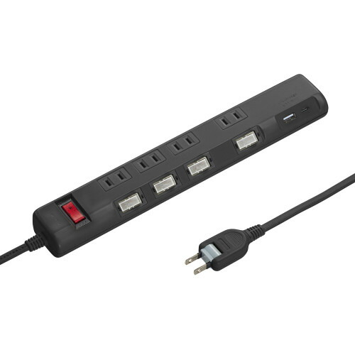 【楽天市場】【P5S】サンワサプライ 節電タップ(TAP-B107UC-1BK) メーカー在庫品：いぃべあー 楽天市場店