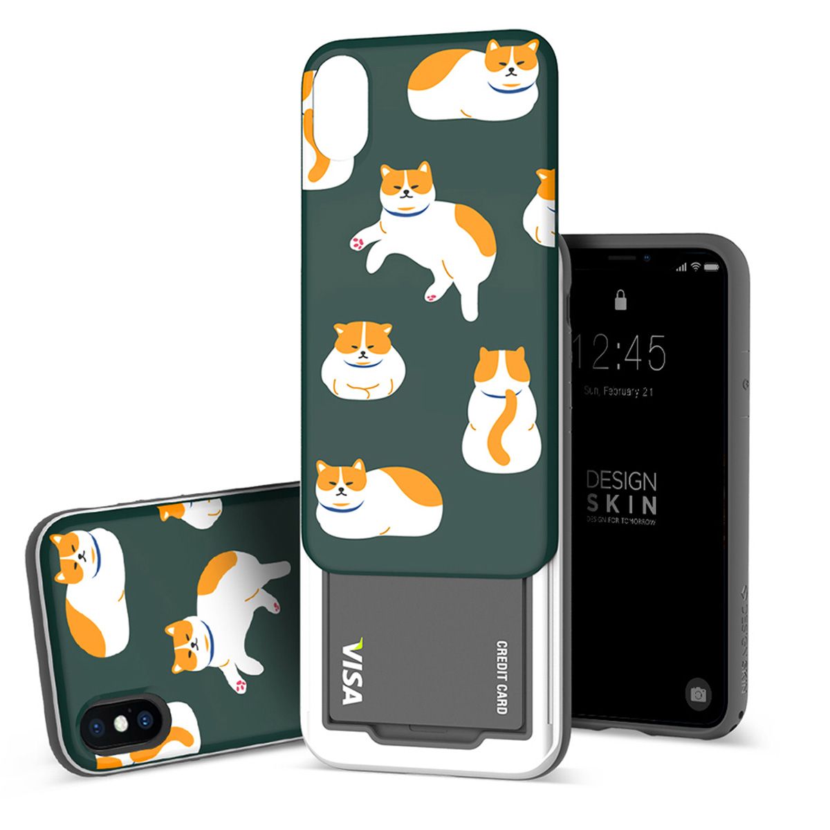 【楽天市場】DESIGNSKIN DESIGN SKIN iPhone XS / X SLIDER GRAPHIC キティキャット ...