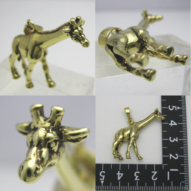 【楽天市場】金色の麒麟 キリンペンダント 真鍮 ブラス brass (きりん、kirin,ジラフ、giraffe、Giraffa ...