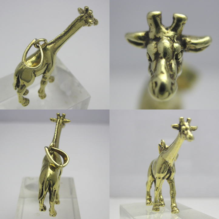 【楽天市場】金色の麒麟 キリンペンダント 真鍮 ブラス brass (きりん、kirin,ジラフ、giraffe、Giraffa ...