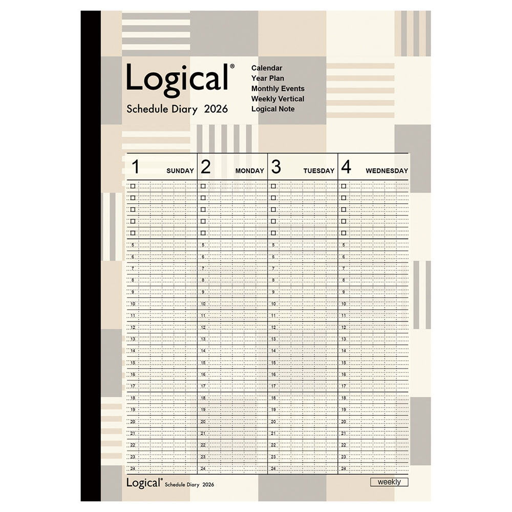 【楽天市場】【2026年1月始まり】ナカバヤシ ロジカルダイアリー 令和8年 2026週間バーチカルA／A5／ブロック NS-A503 ...