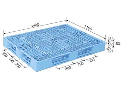 【楽天市場】【メーカー直送】 法人様限定 D4-1114-2 サンコー プラスチックパレット 三甲 ライトブルー （プラパレ）：コネクト オンライン