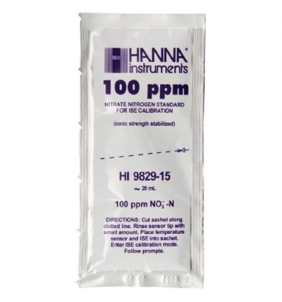 【楽天市場】ハンナ HI 9829-15 HI 9829用 硝酸態窒素 100ppm標準液 25mL×25袋 HANNA ハンナ ...