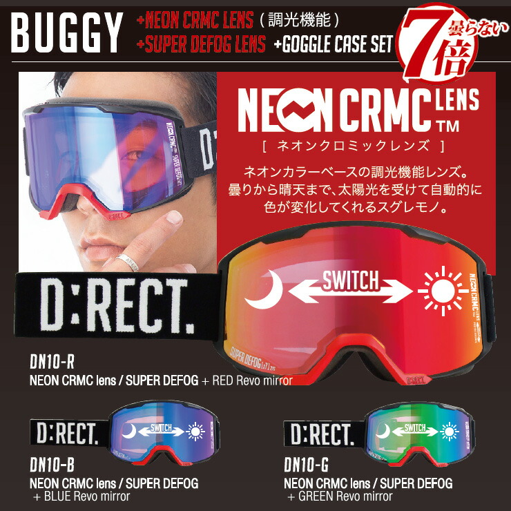 【楽天市場】【5日まで使える最大2500円引きクーポン】D:RECT ディレクト BUGGY [DN10-G] Neon CRMC lens ...