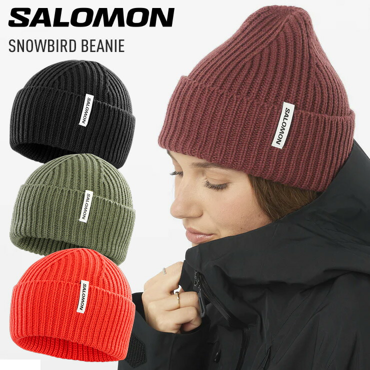 【楽天市場】正規品 24-25 SALOMON サロモン SNOWBIRD BEANIE スノーバード ビーニー ニット帽 スノーボード ...