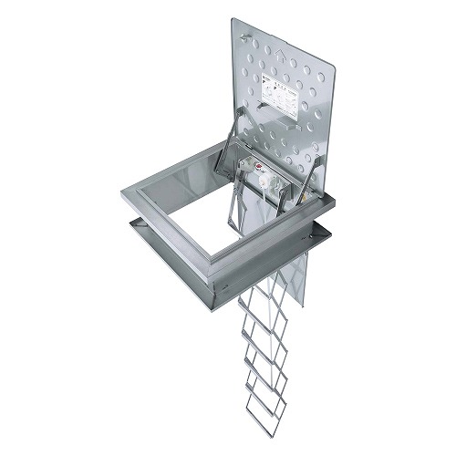 【楽天市場】【納期未定】避難はしご 非常用避難口レクスター避難ハッチハッチ枠・梯子セット 上枠外寸680 ハシゴ12段 [RKC-680N ...