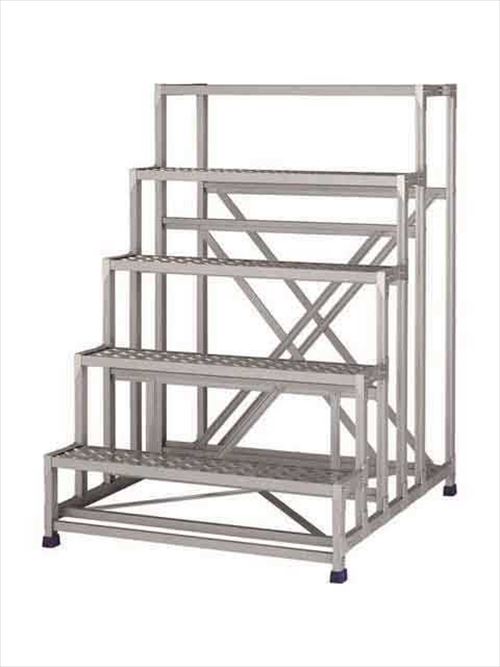 【楽天市場】【LINEクーポン配布中】作業台(天板縞板タイプ) 5段 CSBC-S 天板高さ 1500mm アルインコ(ALINCO ...