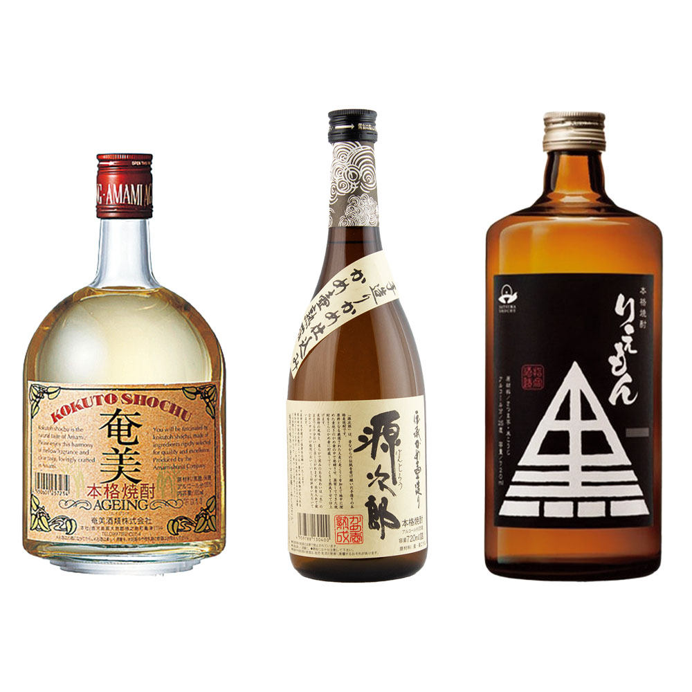 【楽天市場】本格焼酎 南九州飲み比べ 3本セット 芋焼酎 麦焼酎 黒糖焼酎 各720ml 奄美大島 鹿児島 宮崎：JTB 世界のおみやげ屋さん
