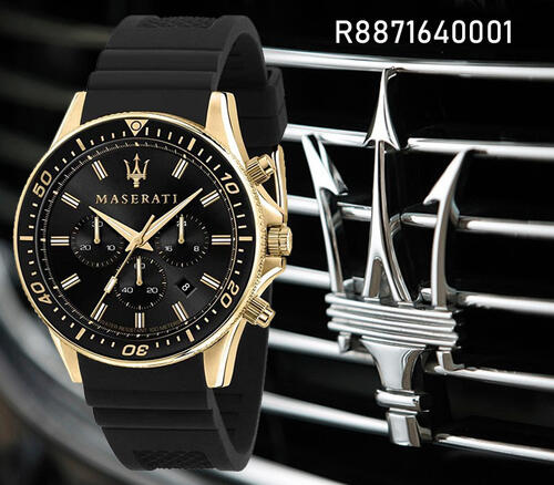 【楽天市場】Maserati 腕時計 Men's Sfida R8871640001 Black Silicone Quartz ...