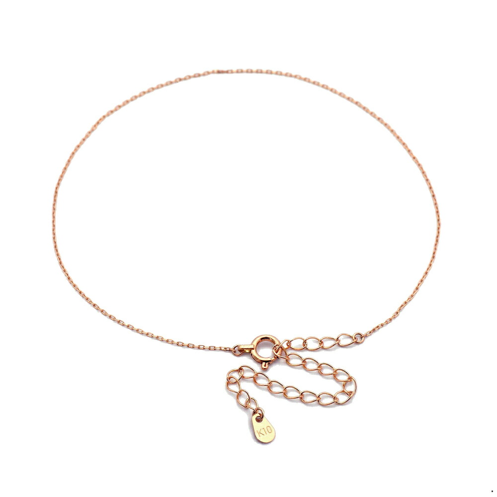 【楽天市場】アンクレット チェーン 10金 ピンクゴールド 4面カット小豆チェーン 幅0.6mm 長さ24cm｜鎖 K10PG k10 10k 貴金属 ジュエリー レディース メンズ：ジュ ...