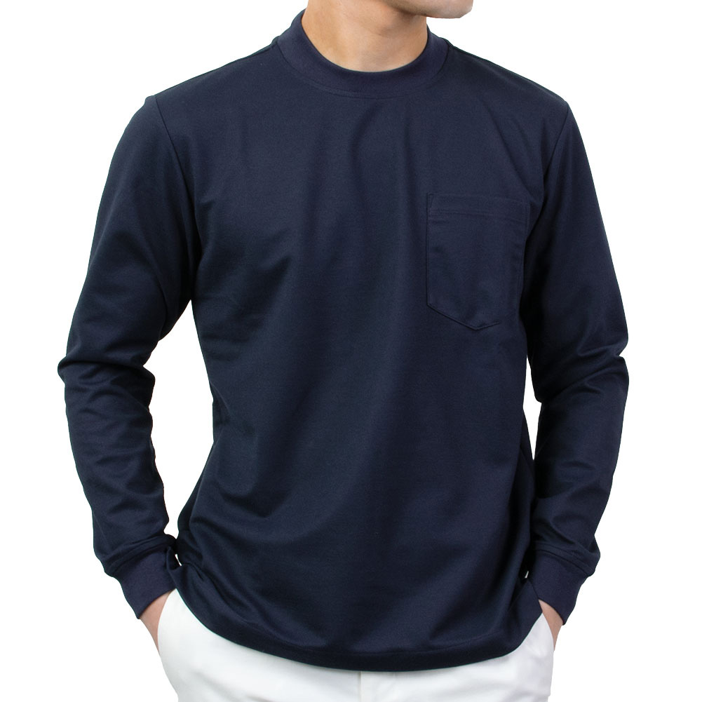 【楽天市場】Tシャツ カットソー ネイビー 紺 長袖 カジュアル オフィスカジュアル ビジカジ 2504ft：シャツハウス