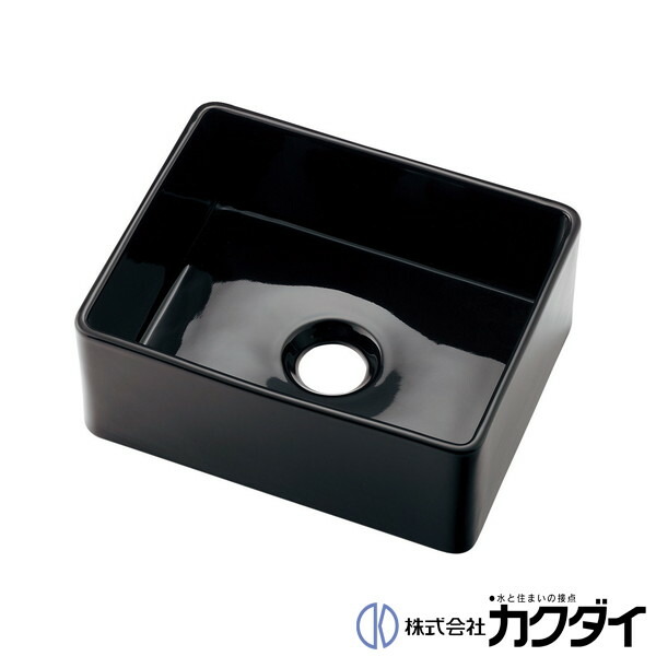 【楽天市場】カクダイ KAKUDAI【493-272-D】角型手洗器 ブラック：施主のミカタ