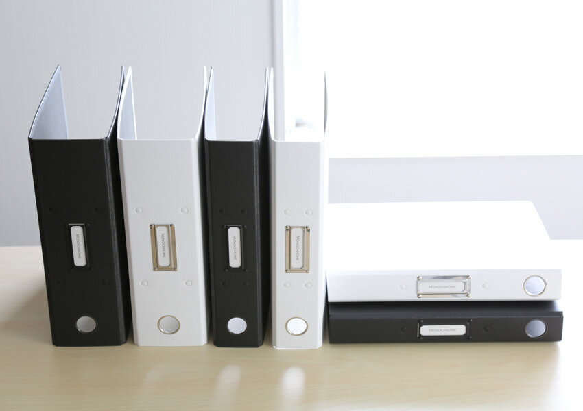 【楽天市場】ファイル A4 大容量 モノクローム パイプファイル（A4Sサイズ 2穴 背幅92mm）（PAM-1478）【ファイル A4 2穴 ...