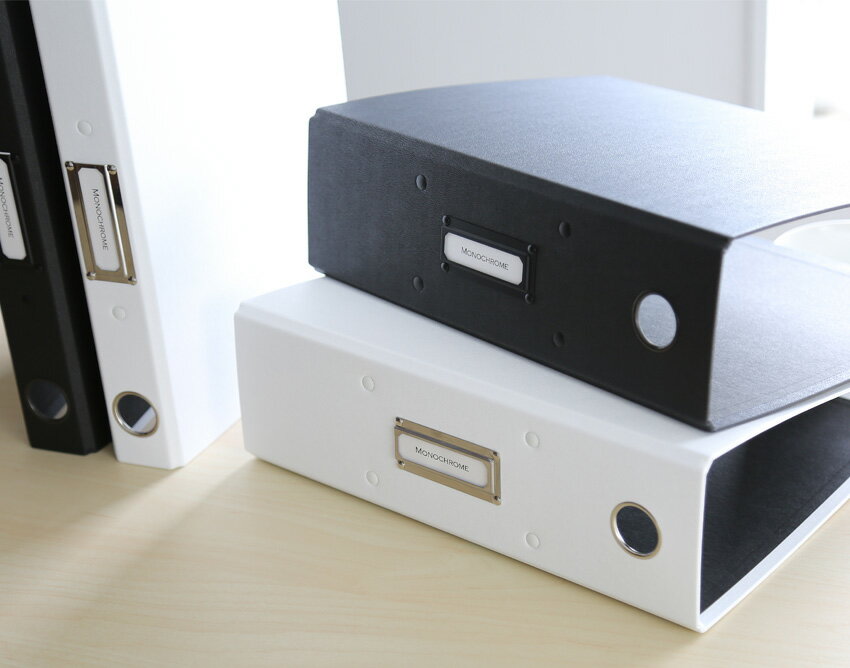 【楽天市場】ファイル A4 大容量 モノクローム パイプファイル（A4Sサイズ 2穴 背幅92mm）（PAM-1478）【ファイル A4 2穴 ...