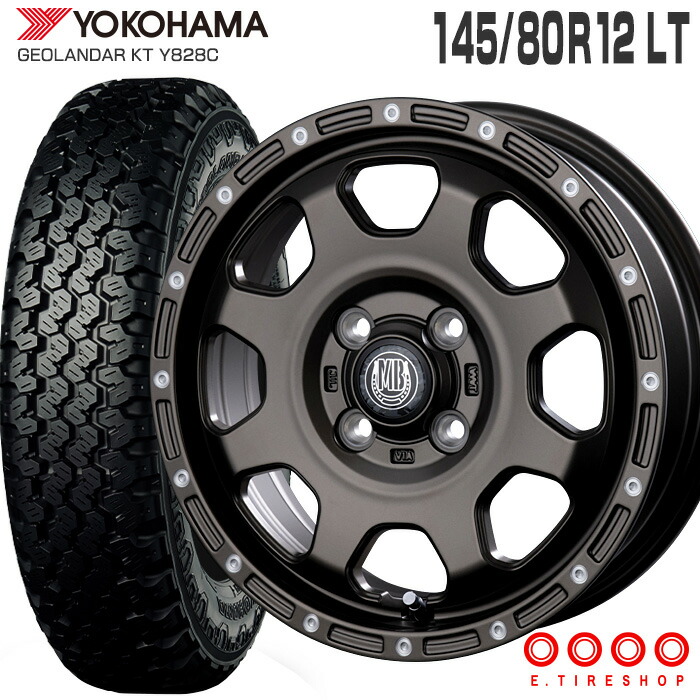 【楽天市場】ジオランダー KT Y828C 145/80R12 80/78N LT ヨコハマ YOKOHAMA マッドバーン XR-910K 12×4.0 PCD100/4H +42 マット ...