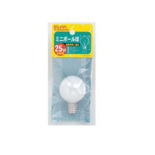 【楽天市場】ELPA G-8008H(W) ミニボール球 25W E17 G40 ホワイト：イーウェルネス楽天市場店