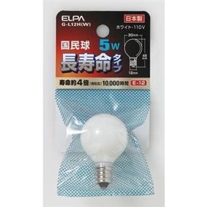 【楽天市場】ELPA G-L12H(W) 国民球 ( 5W・口金E12 ) ホワイト：イーウェルネス楽天市場店