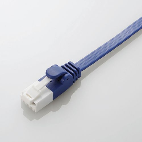 【楽天市場】【15日は24時間限定クーポン配布】ELECOM エレコムCAT6A爪折防止フラット5m LD-GFAT/BM50(2321703 ...