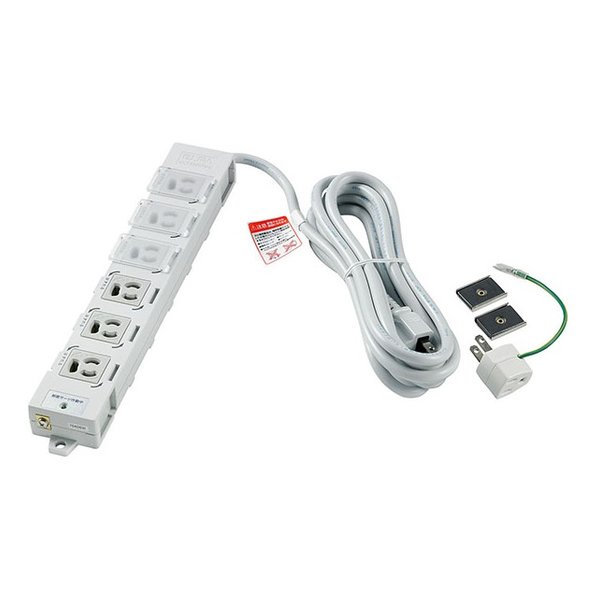 【楽天市場】ELPA エルパ事務所向け電源タップ 抜けどめ 6個口 3m 雷ガード OAT-JPC63SB(2569653)送料無料：e ...
