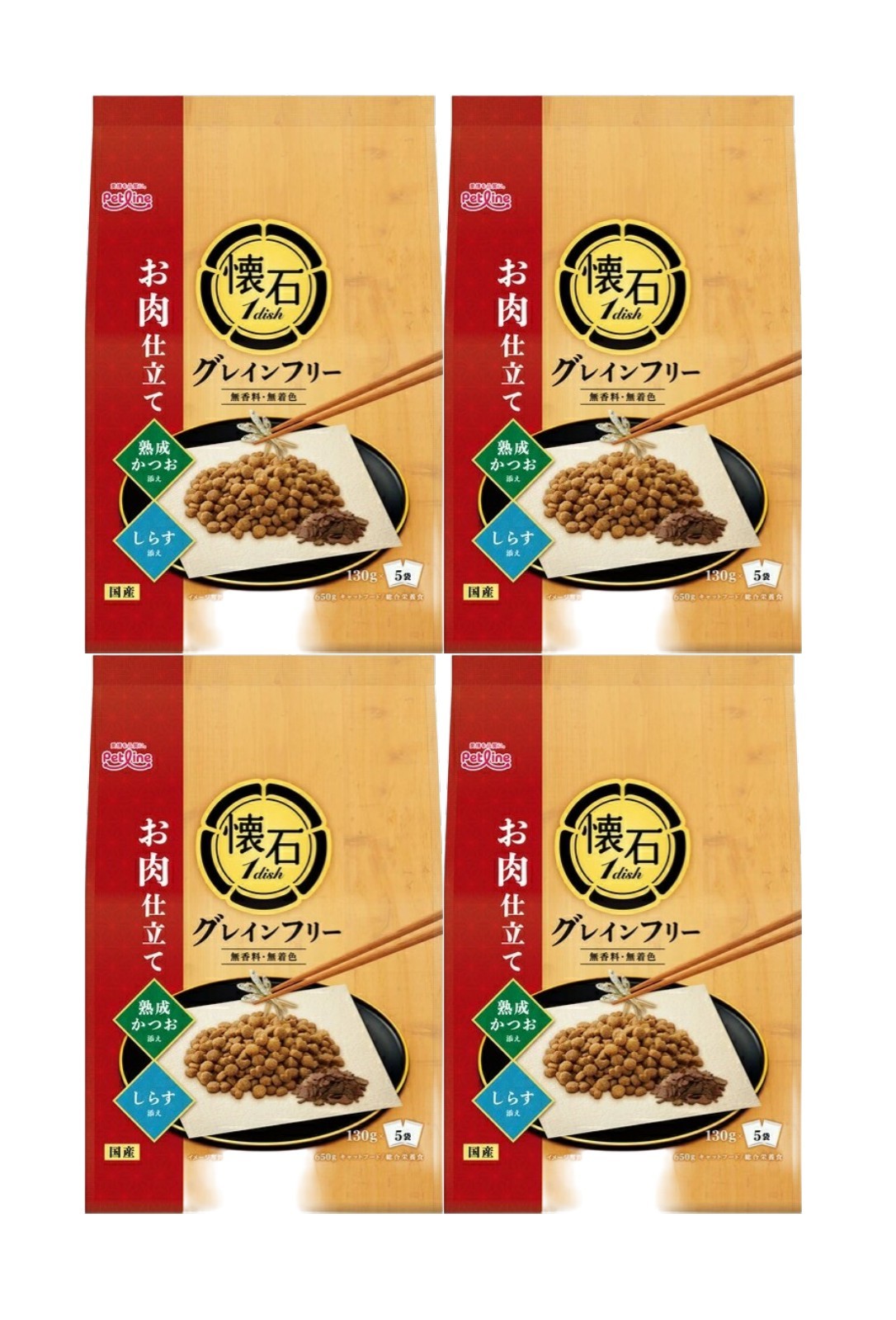 【楽天市場】ペットライン 懐石1dish グレインフリー お肉仕立て 熟成かつおとしらす添え 650g 4個セット 福岡第一倉庫：トレンドオフィス 楽天市場店