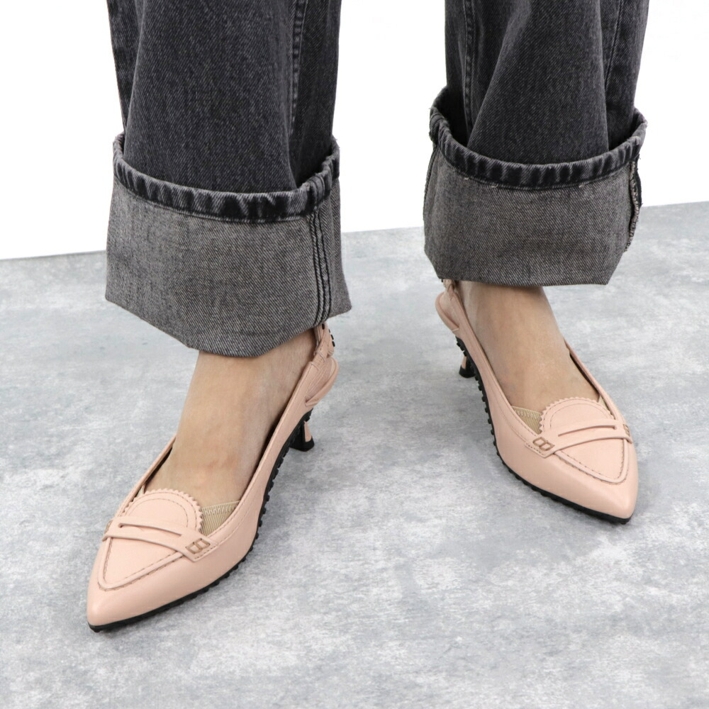 【楽天市場】【MAX60%OFF/P10倍/クーポン有】 トッズ TODS パンプス レディース シューズ サンダル GOMMA T50 59B SLINGBACK NYH ピンク レザー ...
