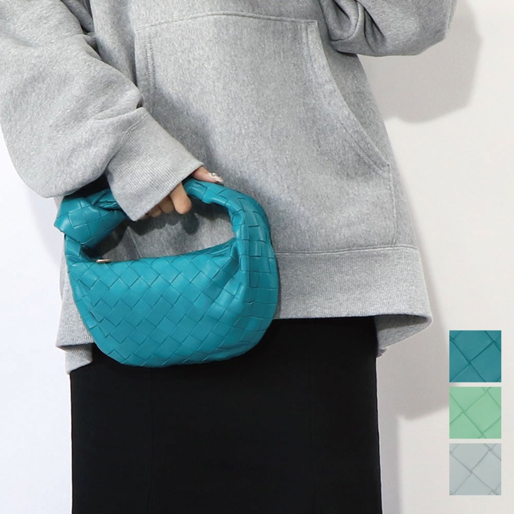 【楽天市場】【新品】 ボッテガ ヴェネタ BOTTEGA VENETA バッグ ハンドバッグ レディース ミニ ジョディ ライトグリーン ライトブルー ブルー レザー MINI JODIE ...