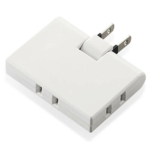【楽天市場】エレコム(ELECOM) T-TR03-2300WH(ホワイト) トリプルタップ(コーナータイプ) 2ピン 3個口：イーベストPC・家電館